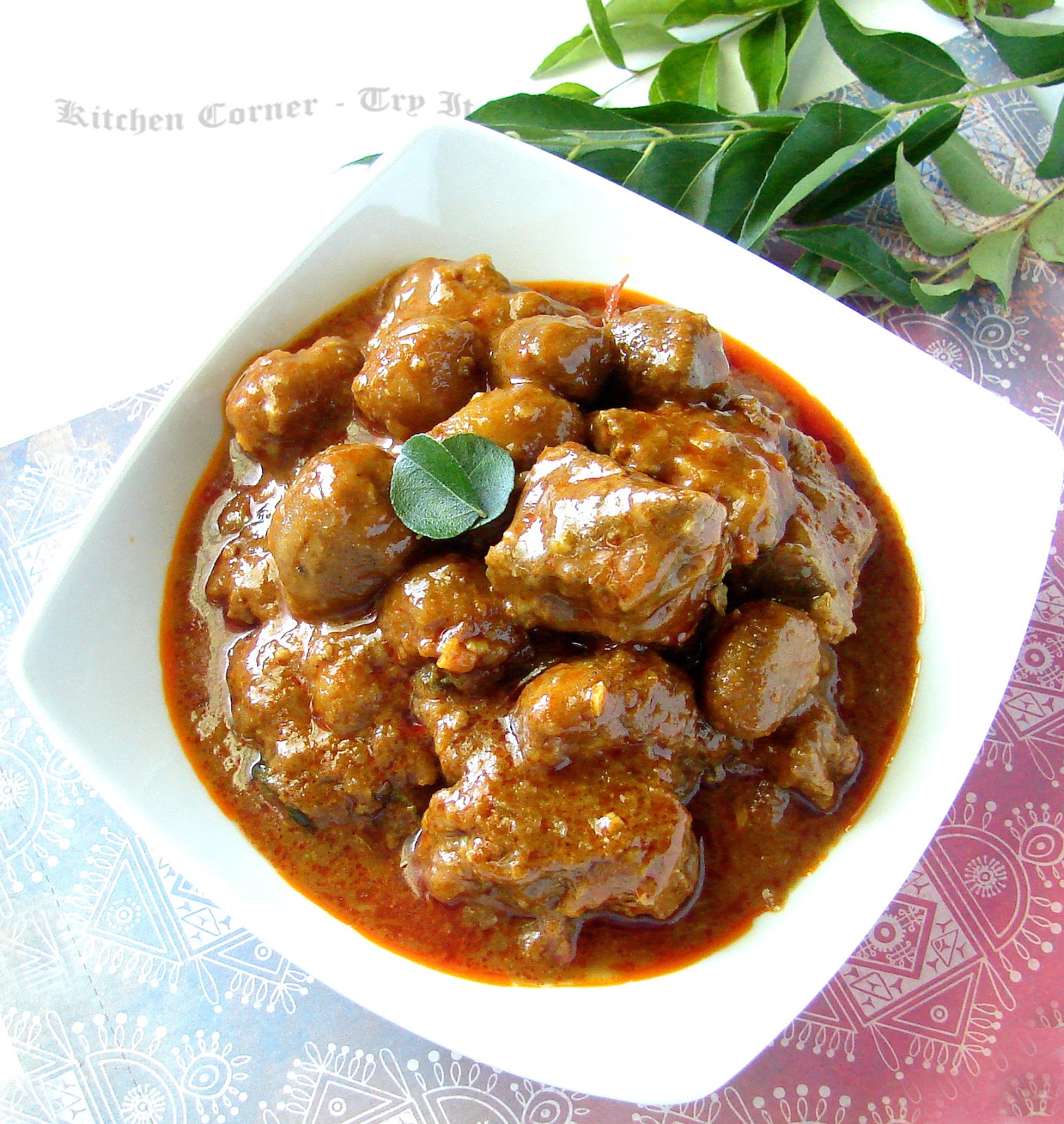 Koorka Irachi Curry/Chinese Potato and Beef Curry