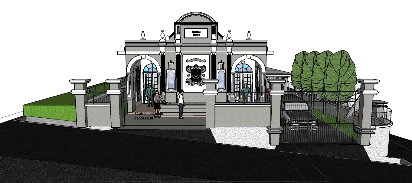 Gambar Rumah Classic / Rumah Klasik - Sketchup Ku!