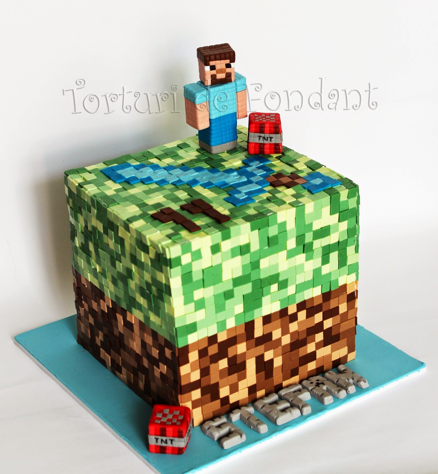 Torturi de fondant: Tort Minecraft