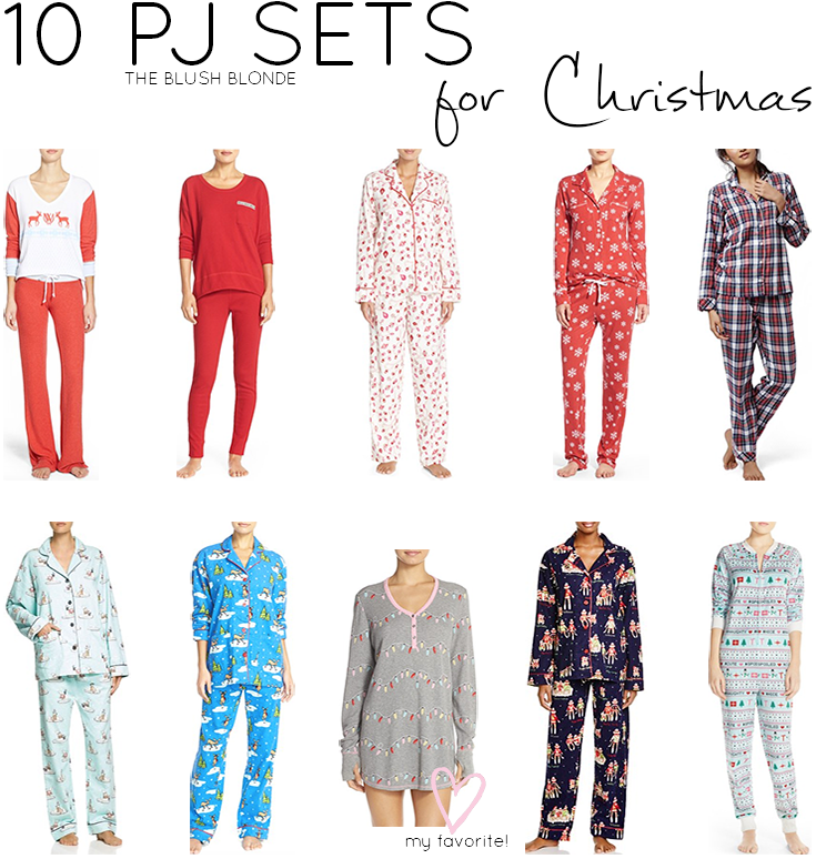 The Blush Blonde: Tuesday Ten: Christmas PJs