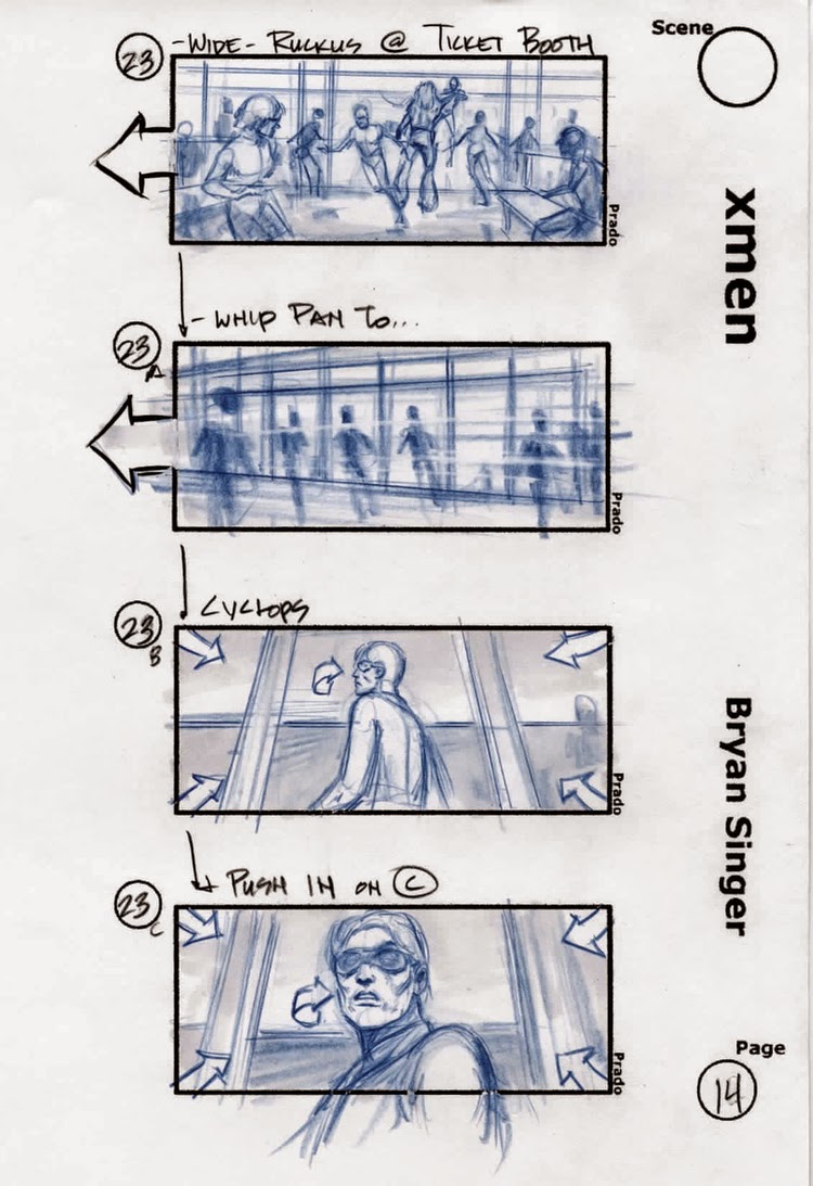 X-MEN Train Scene Was Very Different in Storyboards by Raymond Prado ...