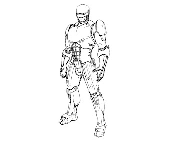 #10 Robocop Coloring Page