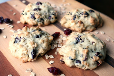 Le coin recettes de Jos: BISCUITS AUX CANNEBERGES ET GRUAUX
