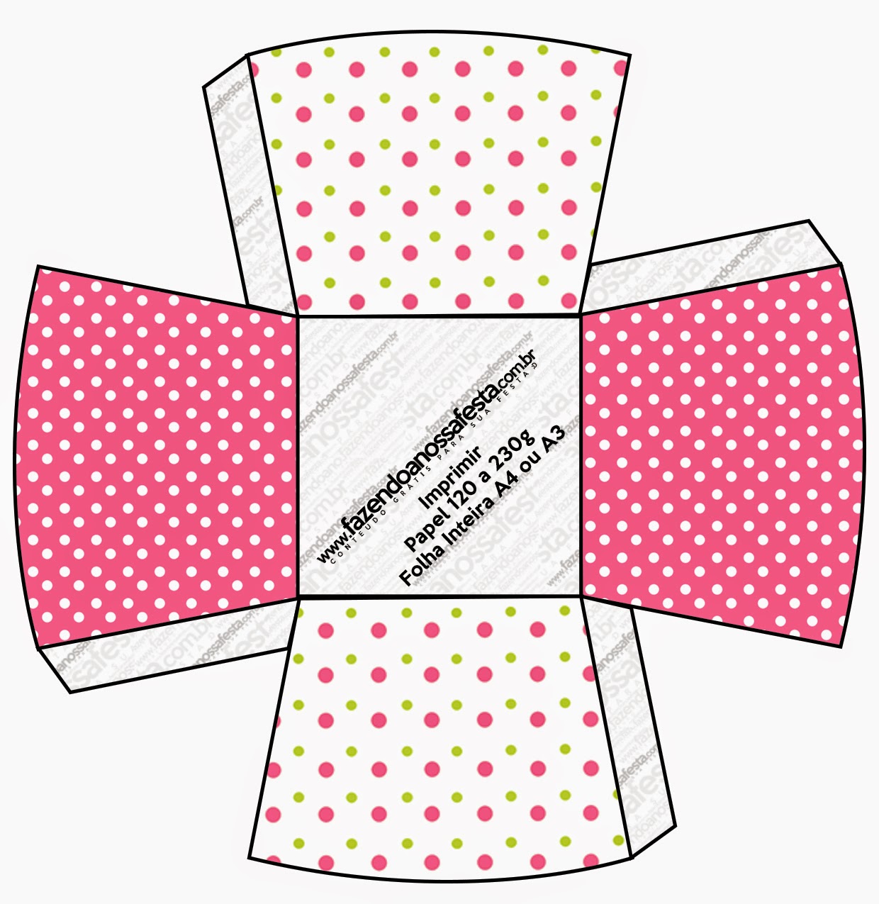 Pink, Green and White Polka Dots: Free Printable Boxes. | Oh My ...