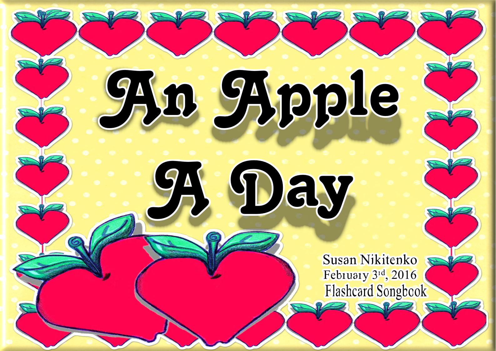Children's Gems In My Treasure Box: An Apple A Day Flashcard Songbook