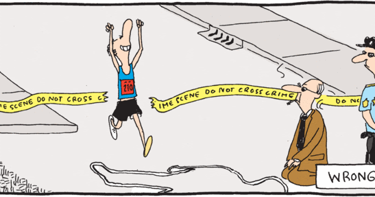 Mystery Fanfare: Cartoon of the Day: Wrong Turn at the 10K