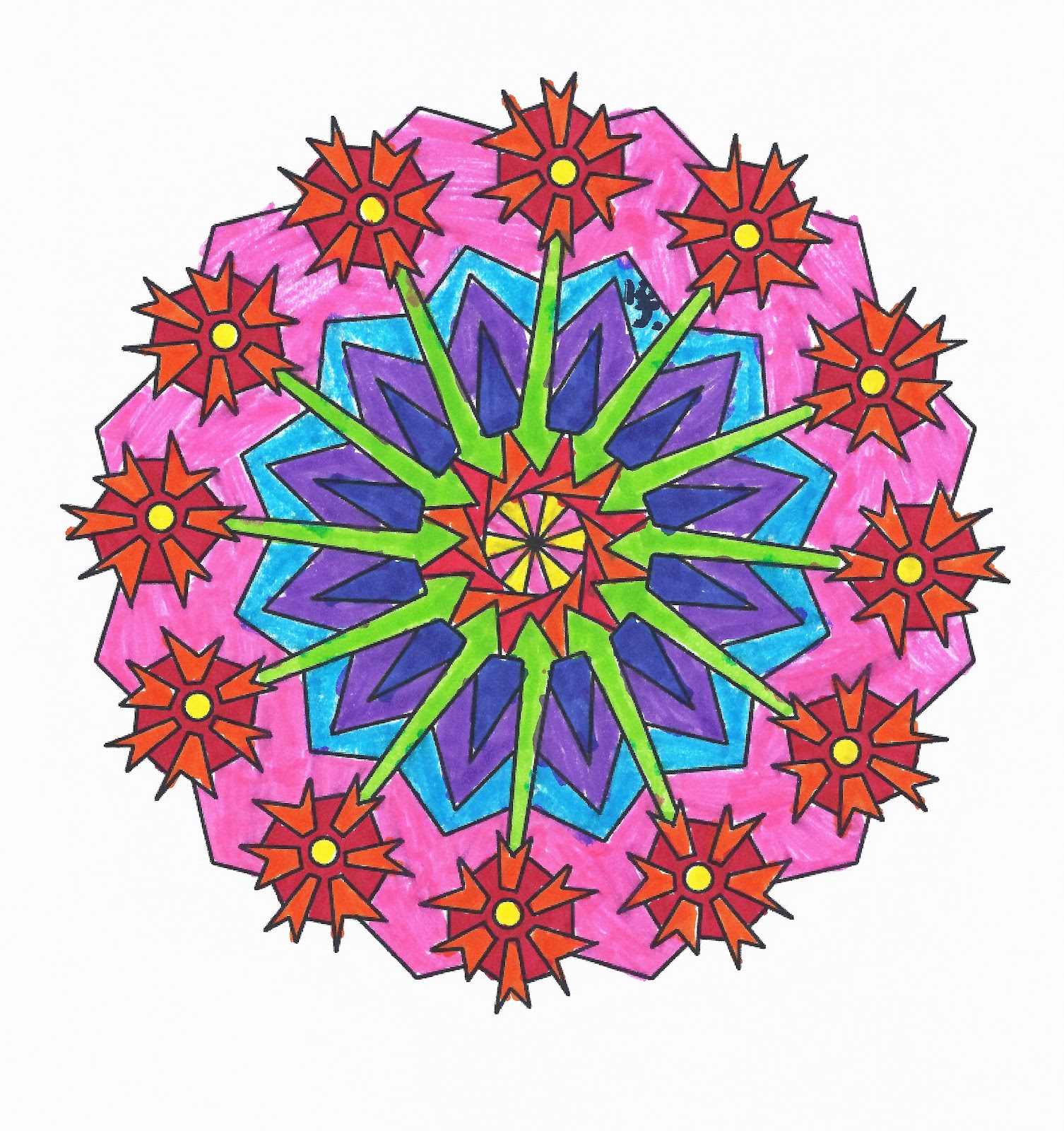 Lanie J. and Co.: Mandala coloring on a rainy day