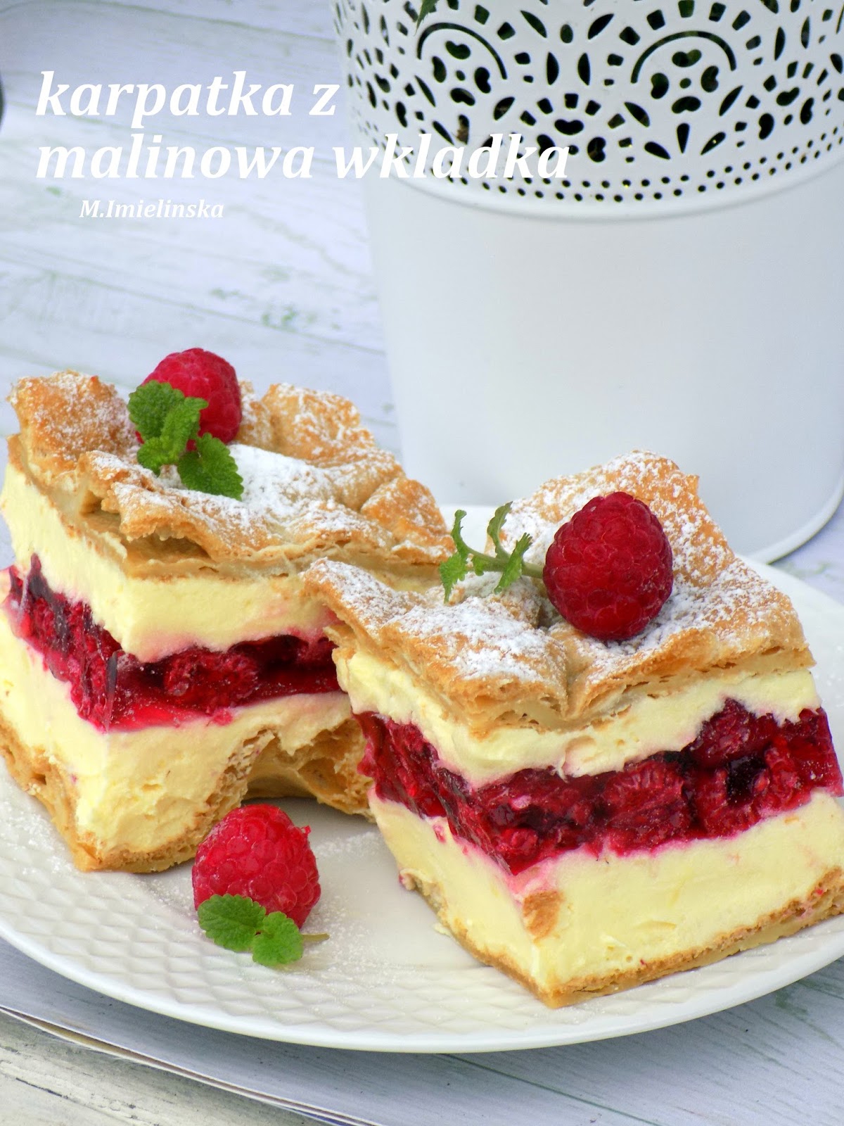 Domowa Cukierenka : karpatka z malinową wkładką