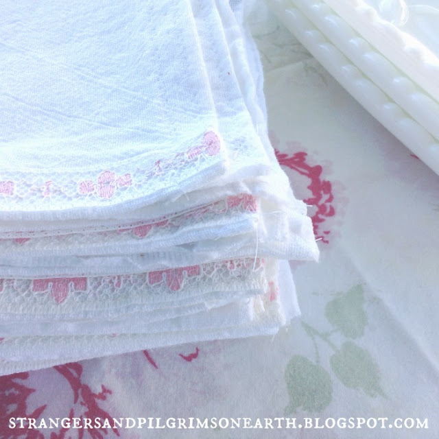 Strangers & Pilgrims on Earth: DIY Easy Shabby Cottage Tea Napkins ...