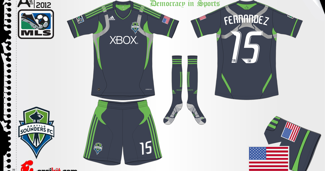 Kit Design, by eroj: 2012-13 Seattle Sounders (Home, Away e Third)