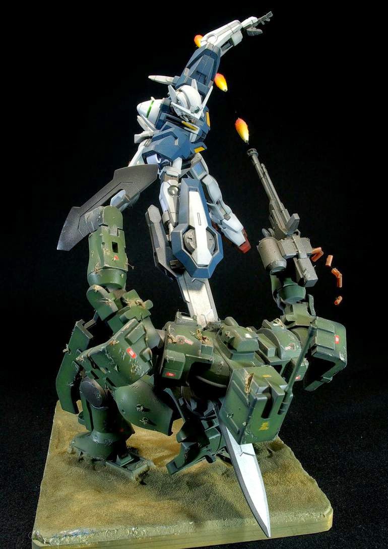 GUNDAM GUY: HG 1/144 Gundam Exia vs. Tieren GBWC 2014 Entry - Diorama Build