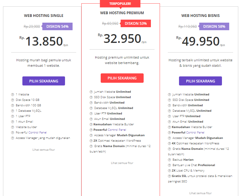 Rekomendasi Paket Web Hosting Indonesia Murah Terbaik & Unlimited ...
