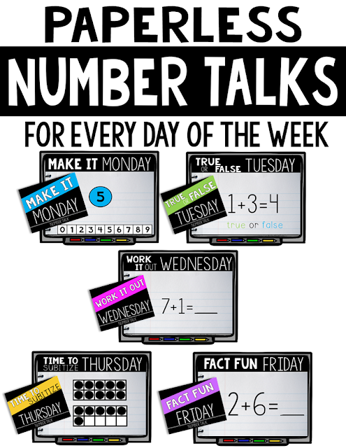 PAPERLESS Number Talks! | Crazy for First Grade | Bloglovin’