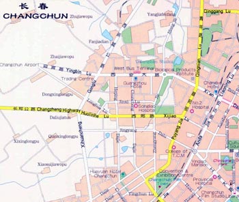Changchun Map City of China | Map of China City Physical Province Regional