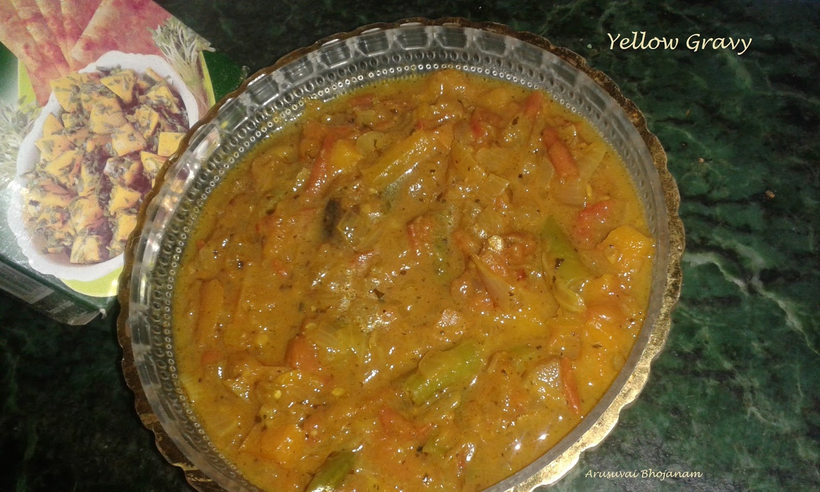 Arusuvai Bhojanam: Kadai Sabzi / Yellow Gravy
