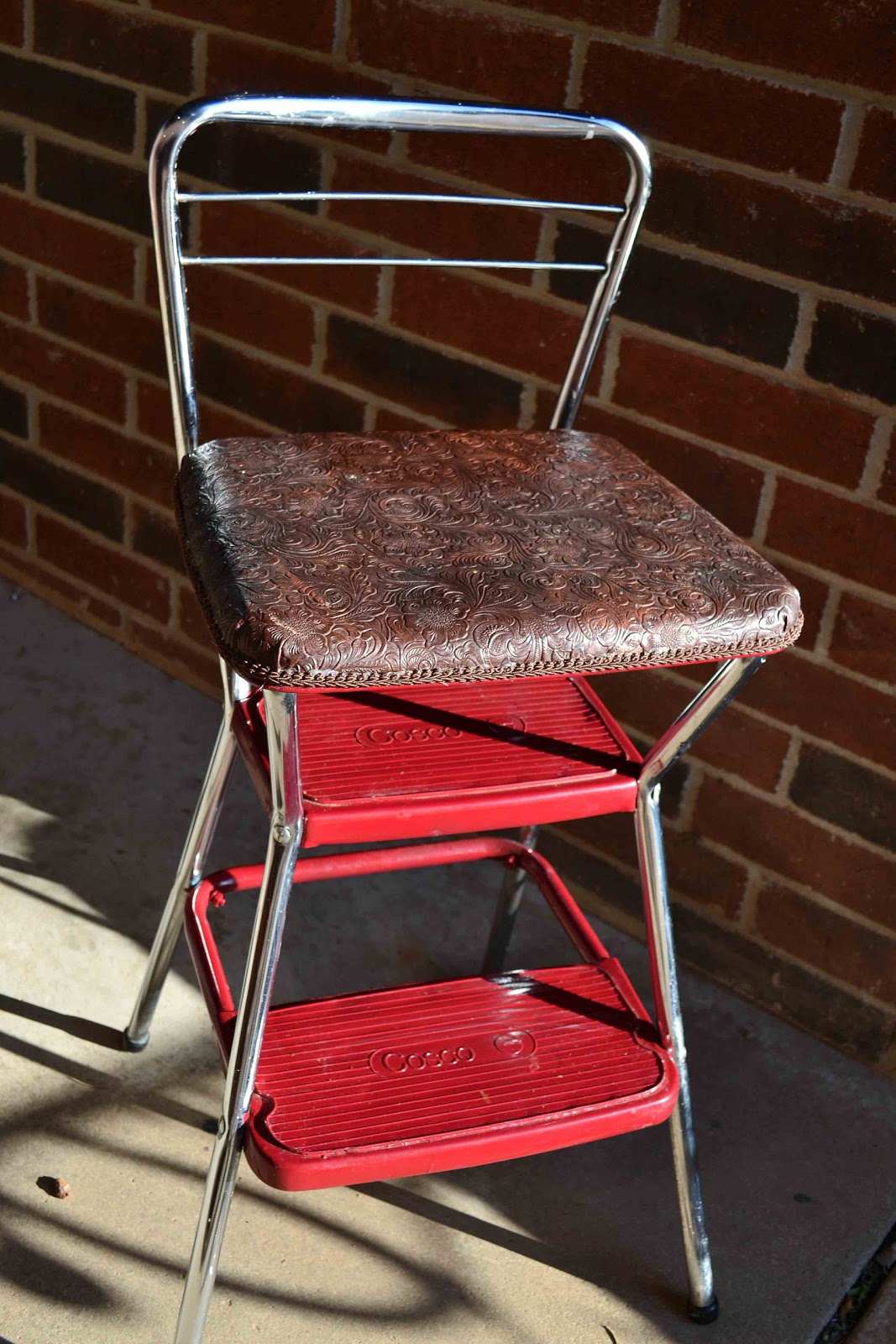 Babblings and More: Step Stool Chair Makeover #3