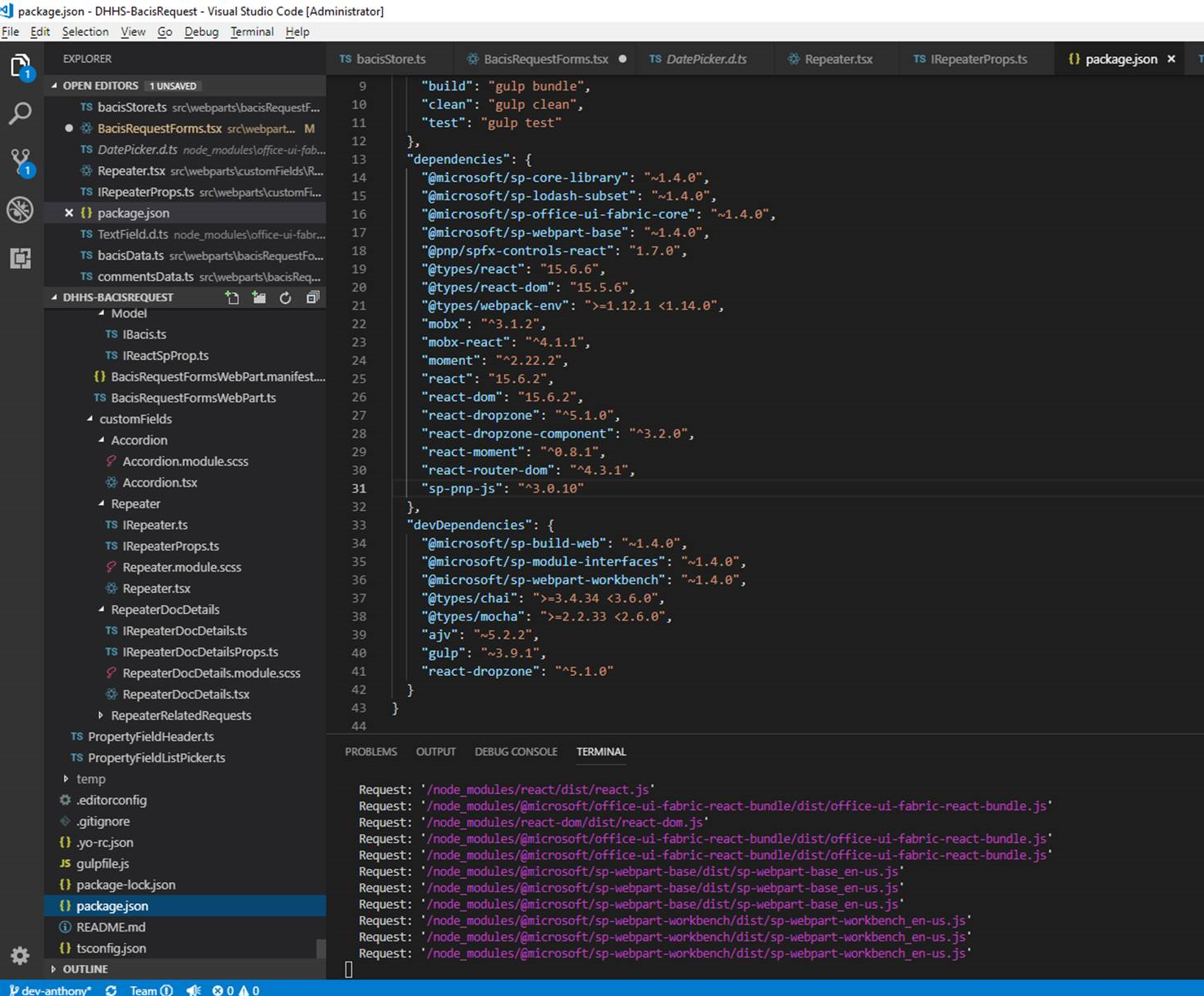How do you use npm packages in visual studio code editor - wholeiop