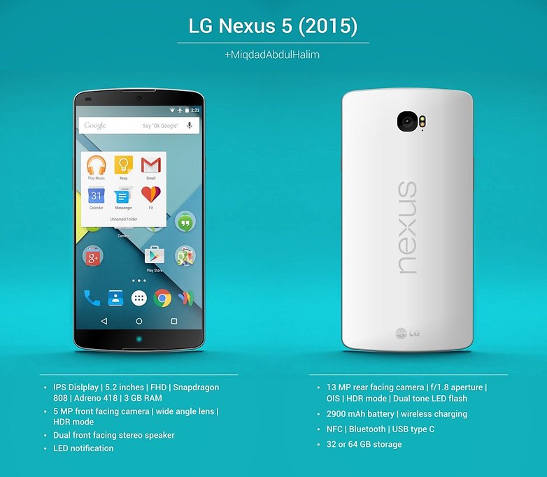Android Blog News: Specifications and price Nexus 5 2015 phone