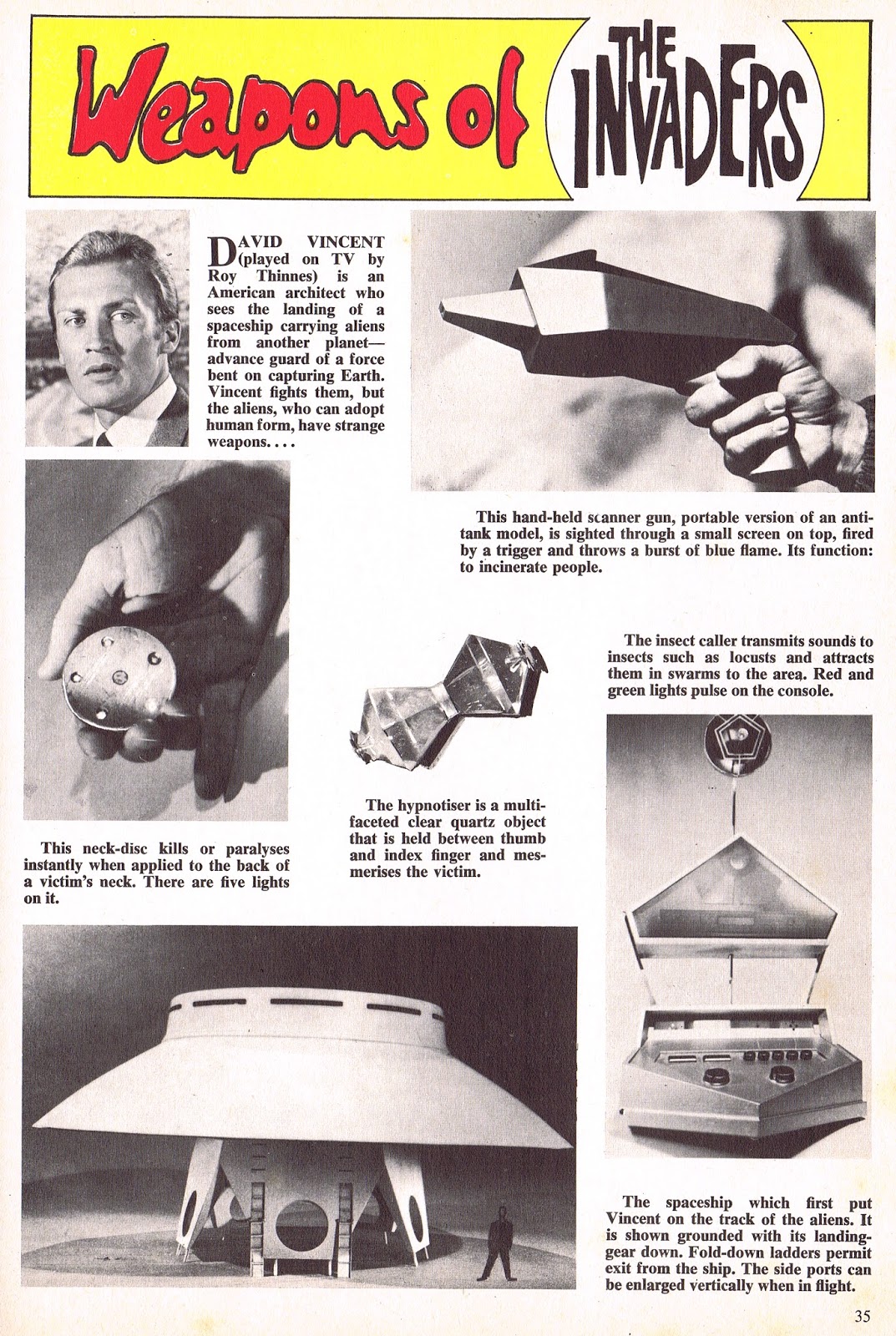 Spine Roll: Weapons of the Invaders from TV Tornado Annual 1968