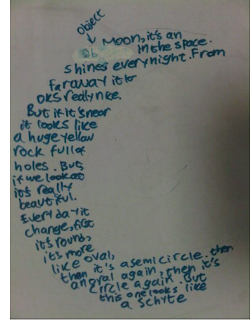 English Assessment Task: Shape Poem-Moon