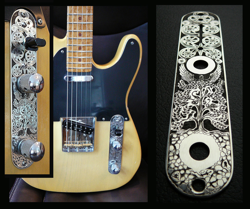 Adam Amara - hand engraved designs: Guitar Engraving
