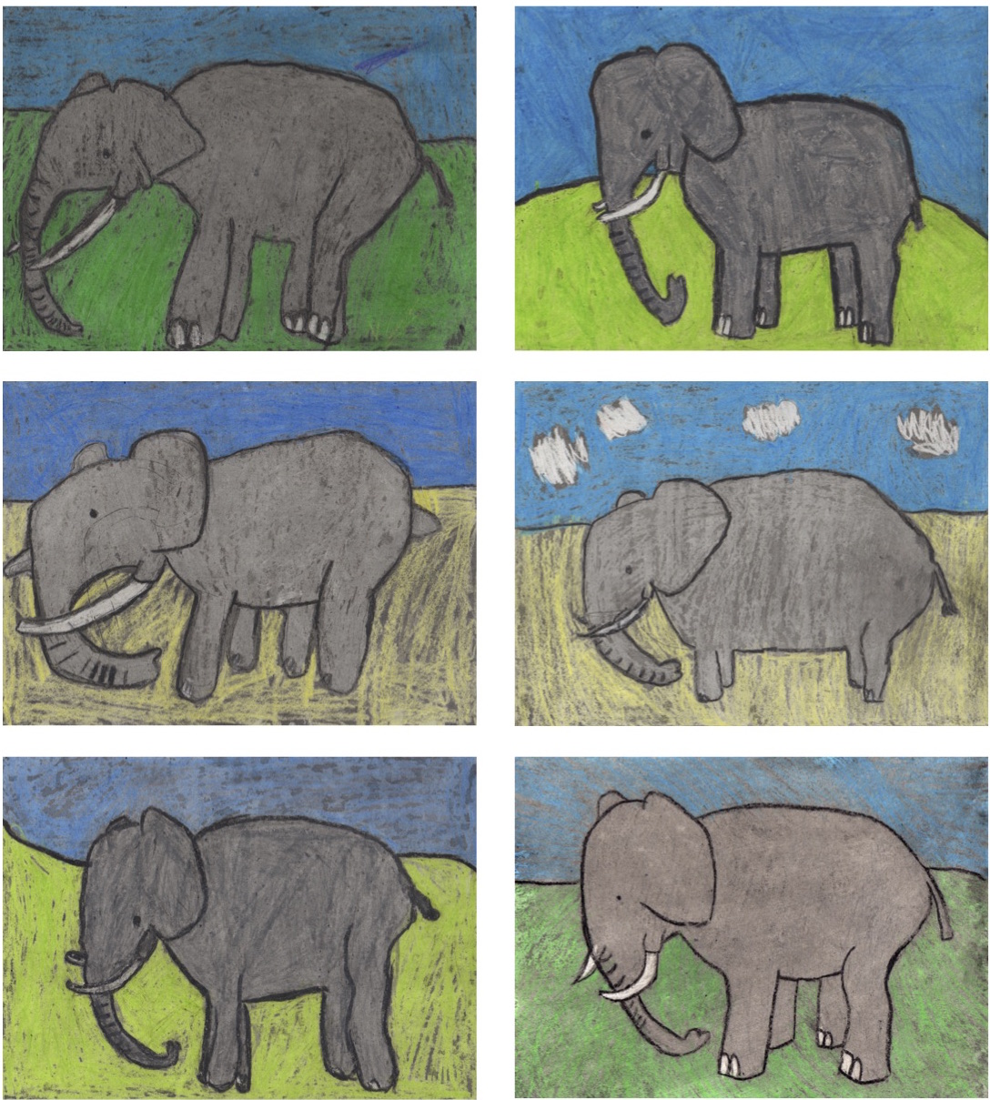 The Rolling Artroom: Elephant Resist (1st-3rd Grade)