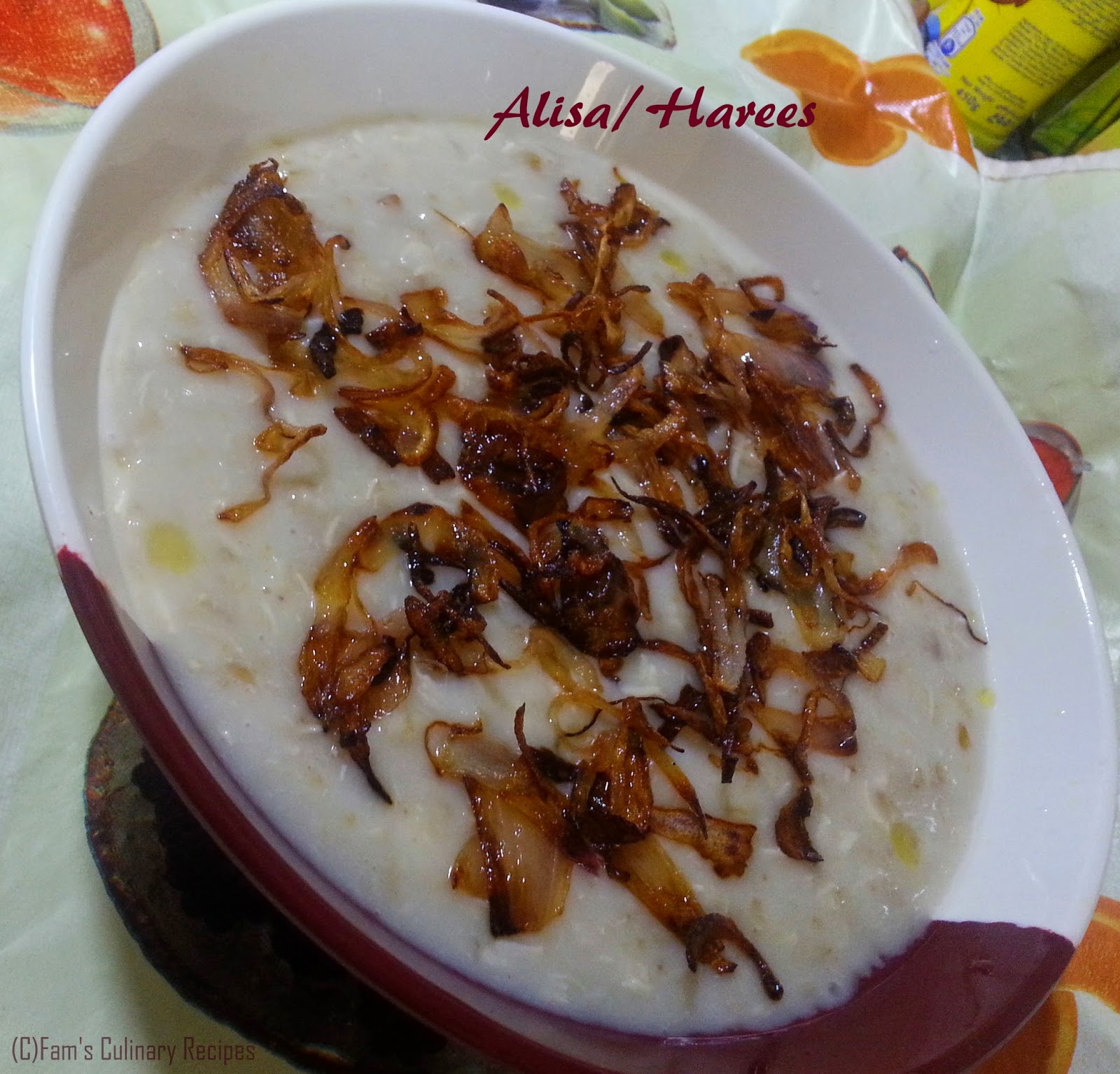 Fam's Culinary Recipes: Alsa/Alisa/Harees - Mashed Whole Wheat Chicken ...