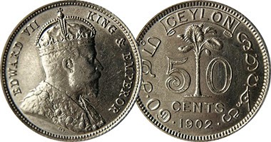 Sterling Silver Coins: Ceylon Silver Coin Mintages Queen Victoria