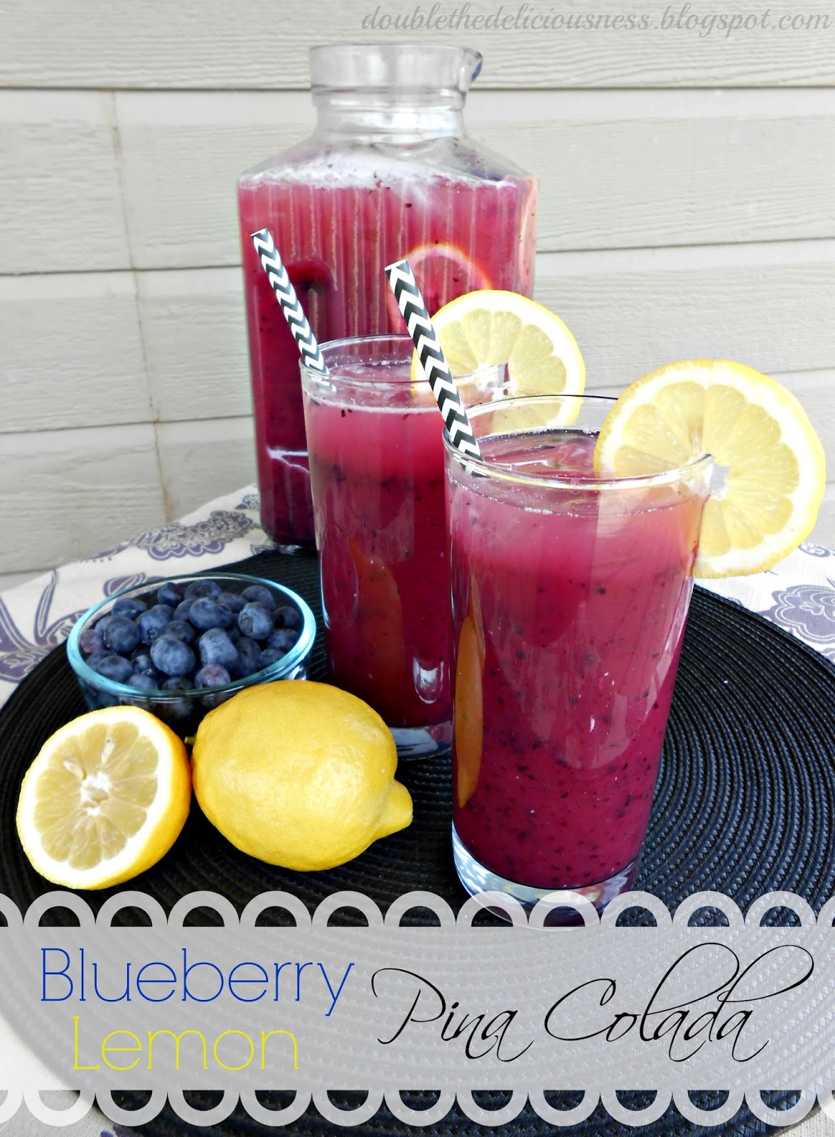 Double the Deliciousness: Blueberry Lemon Pina Colada