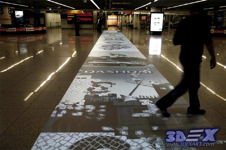 Interactive floor projection for successful business and advertisement