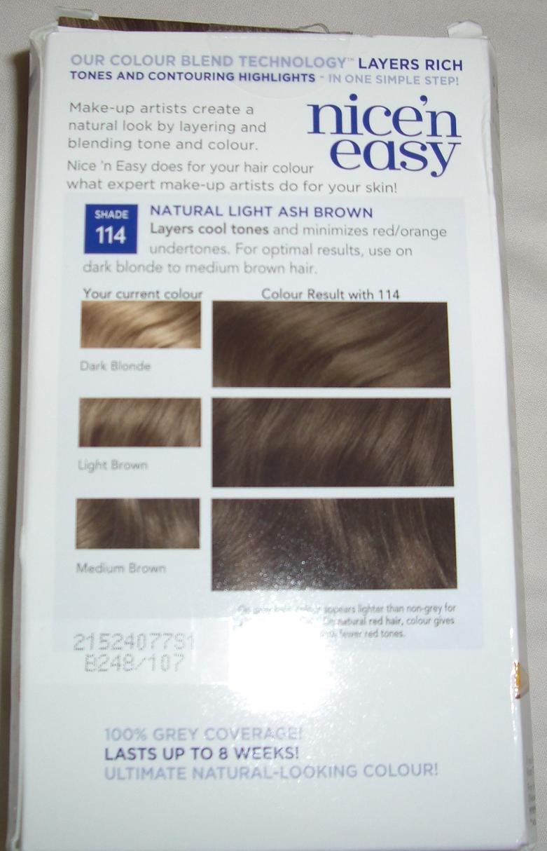 Blushed Wombat...: Clairol Nice'n Easy Colour Blend Hair Dye #114 ...