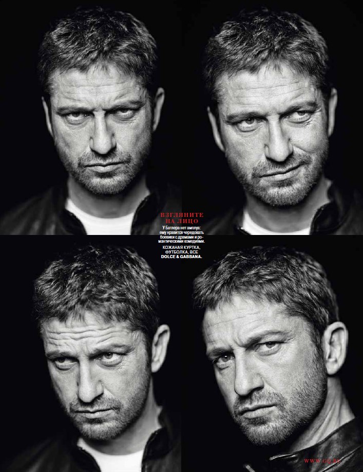 Gerard Butler by Danil Golovkin | GQ Russia | Homotography