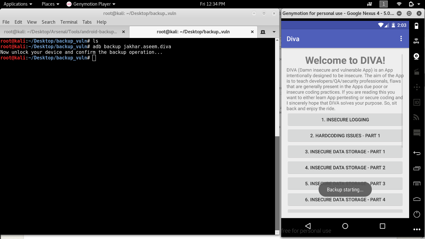 Cybersecurity Blog Android Application Backup Vulnerabiility Testing