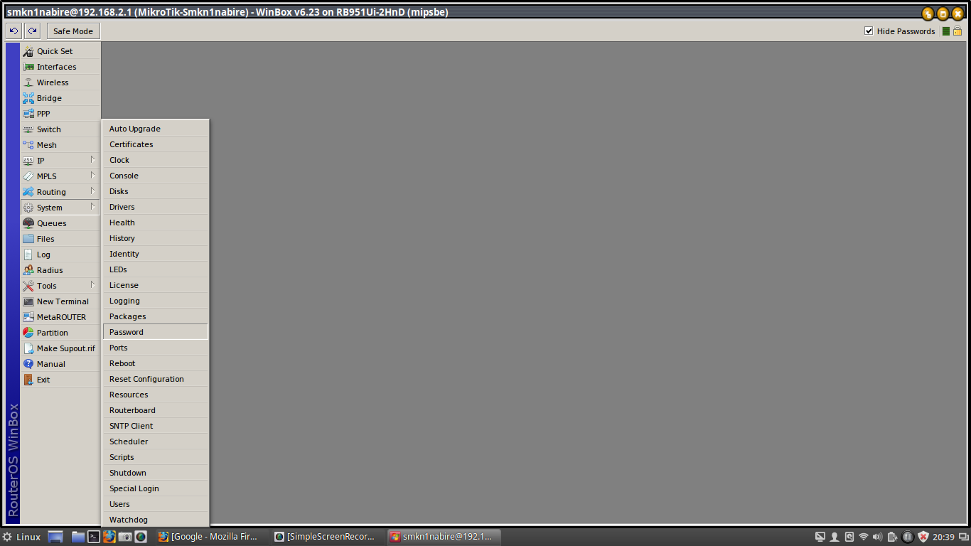 Cara membuat Password Mikrotik