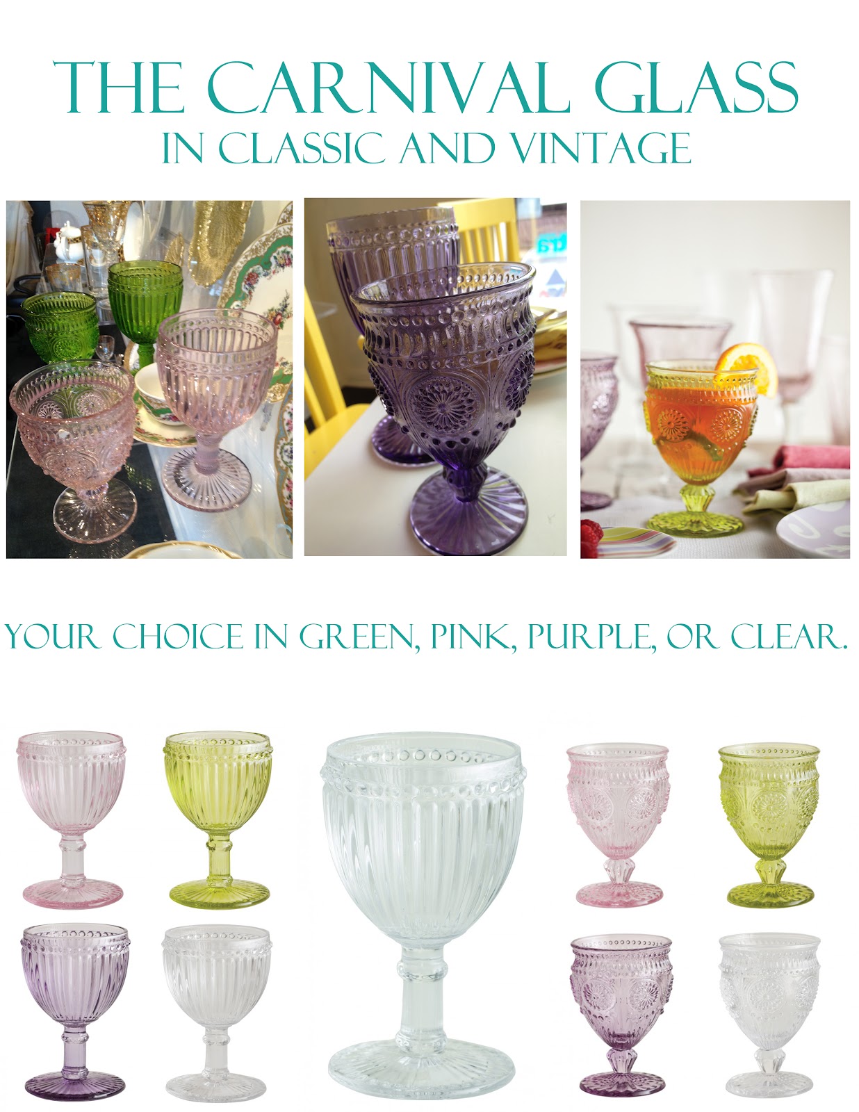 Toast: Vintage Carnival Glass - Posh Couture