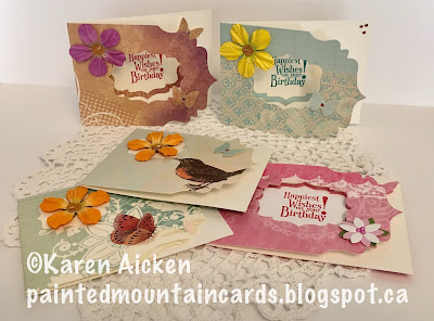 Painted Mountain Cards: Ornate Edge Birthday Cards