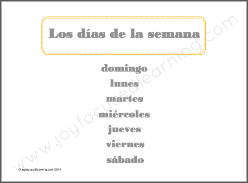 Spanish Calendar Time Printables - New & Improved! | Joy Focused Learning
