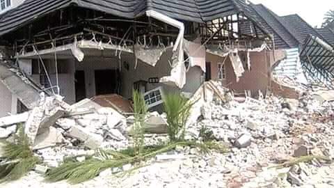 Pictures: Rivers State Government Demolish Home Of Late Kidnapping ...