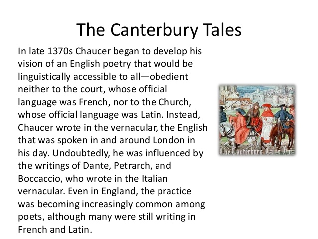 English Literature : Chaucer: Art of Characterization