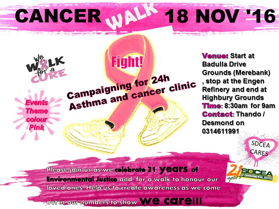 CANCER WALK – 18th November 2016 – SDCEA