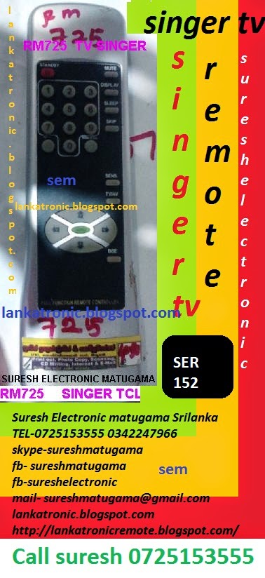Lankatronic Remote: SINGER TV REMOTE TCL TV REMOTE