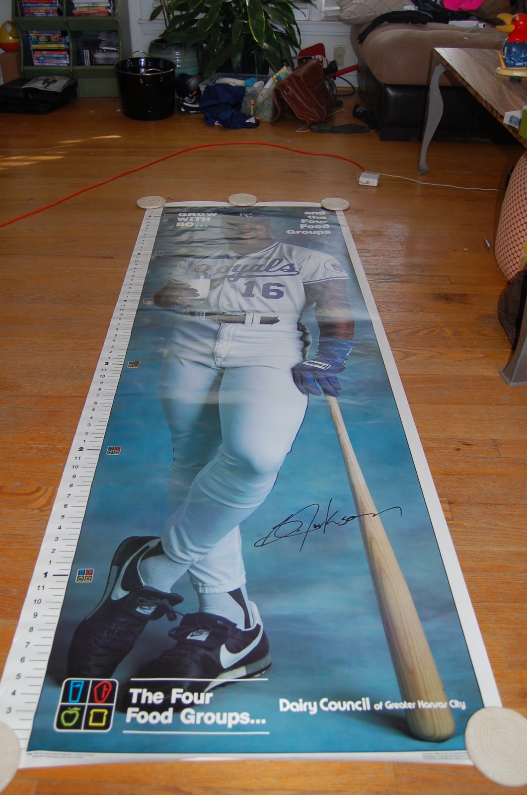 K City Relics: "Grow With Bo....." Vintage Bo Jackson Milk Poster
