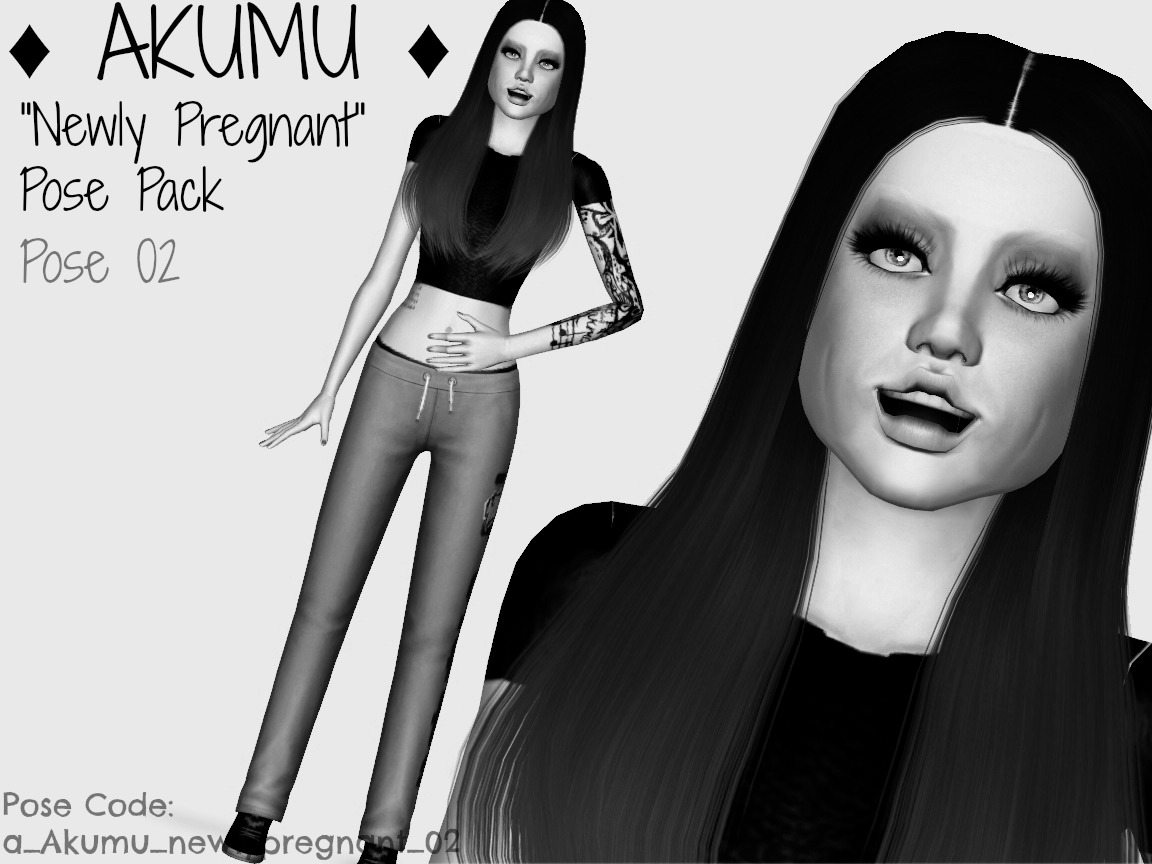 ♦ Akumu ♦: "Newly Pregnant" Pose Pack