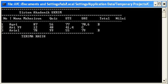 Program Input Nilai Mahasiswa dengan Array ( C# / C Sharp ) - Koropak Programming