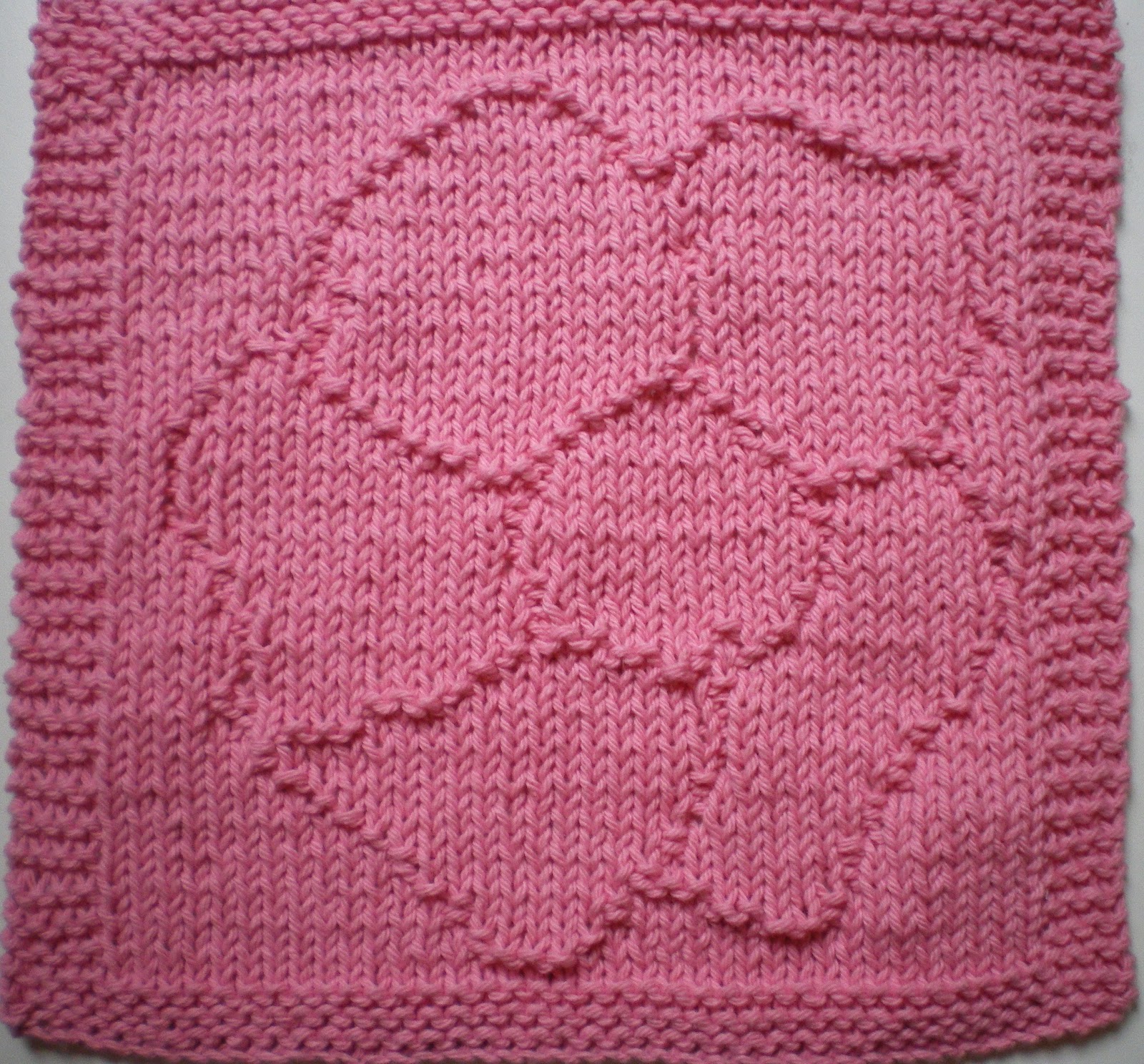 Knitting With Anne: Wild Rose Textured Dishcloth