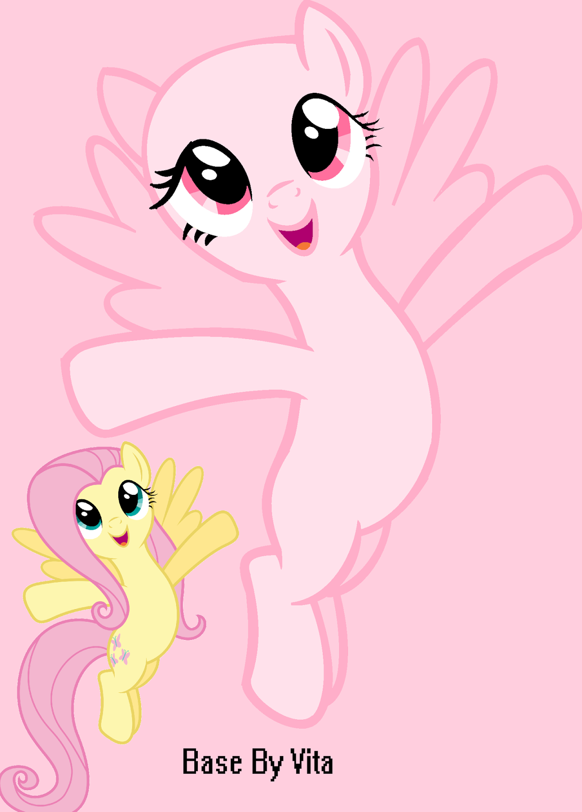 Mlp bases de Toda Clase: Base 8 Fluttershy Flying by Vita