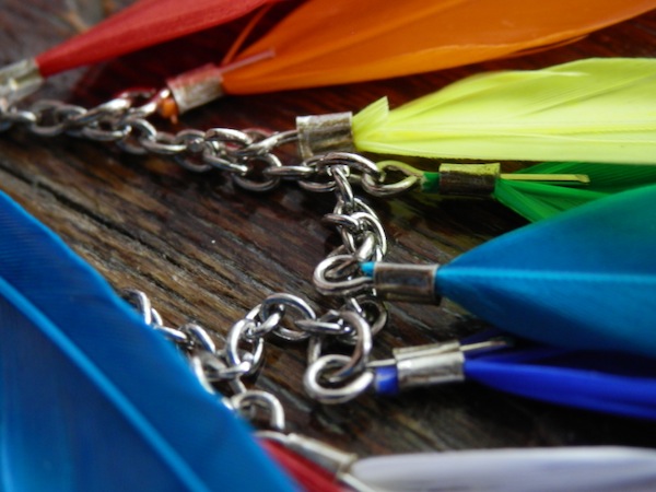 DIY: Rainbow Feather Necklace | Neon Rattail