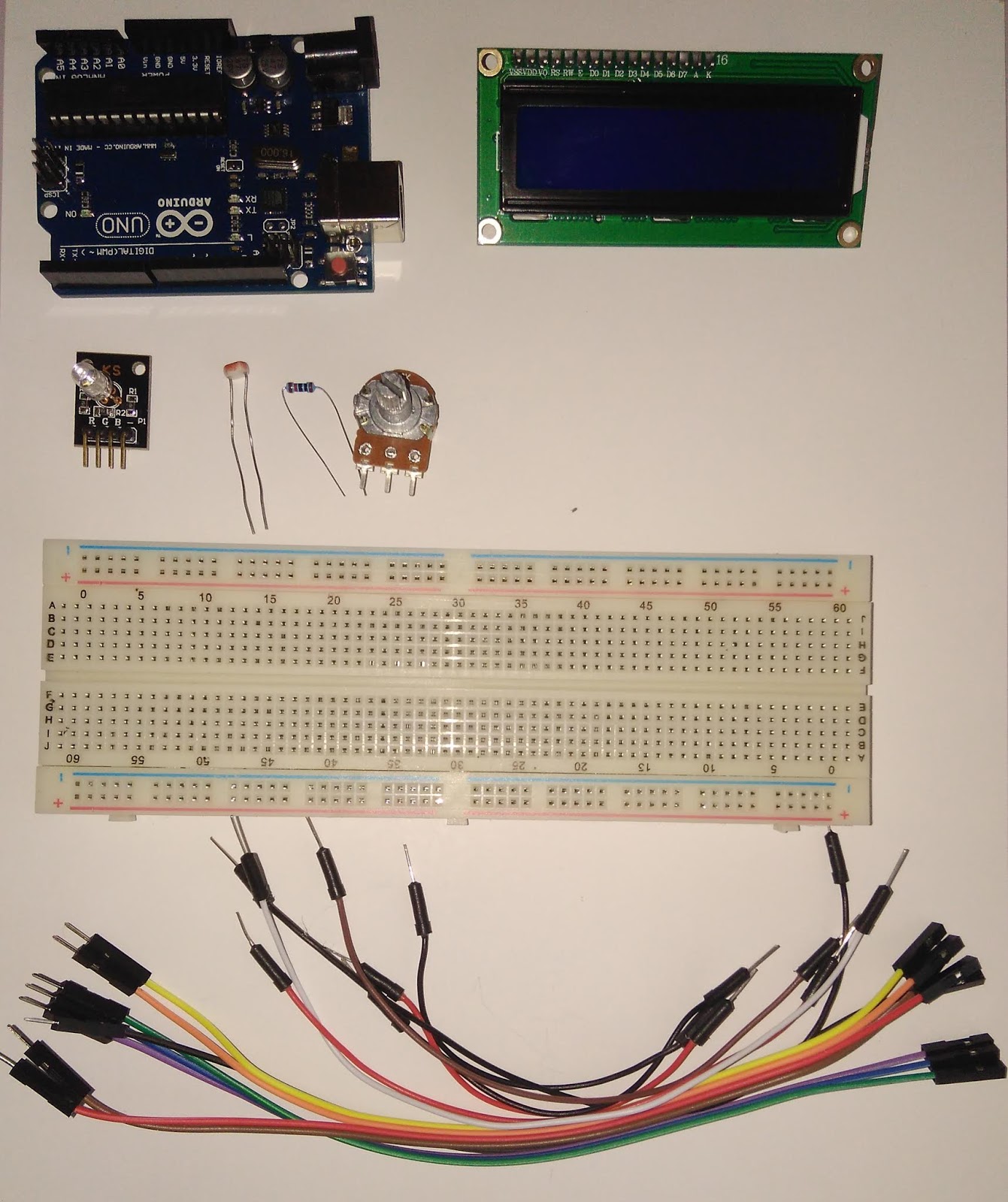 Tecnoblogueando Control De Un Led Rgb Con Potenciometro Y Ldr