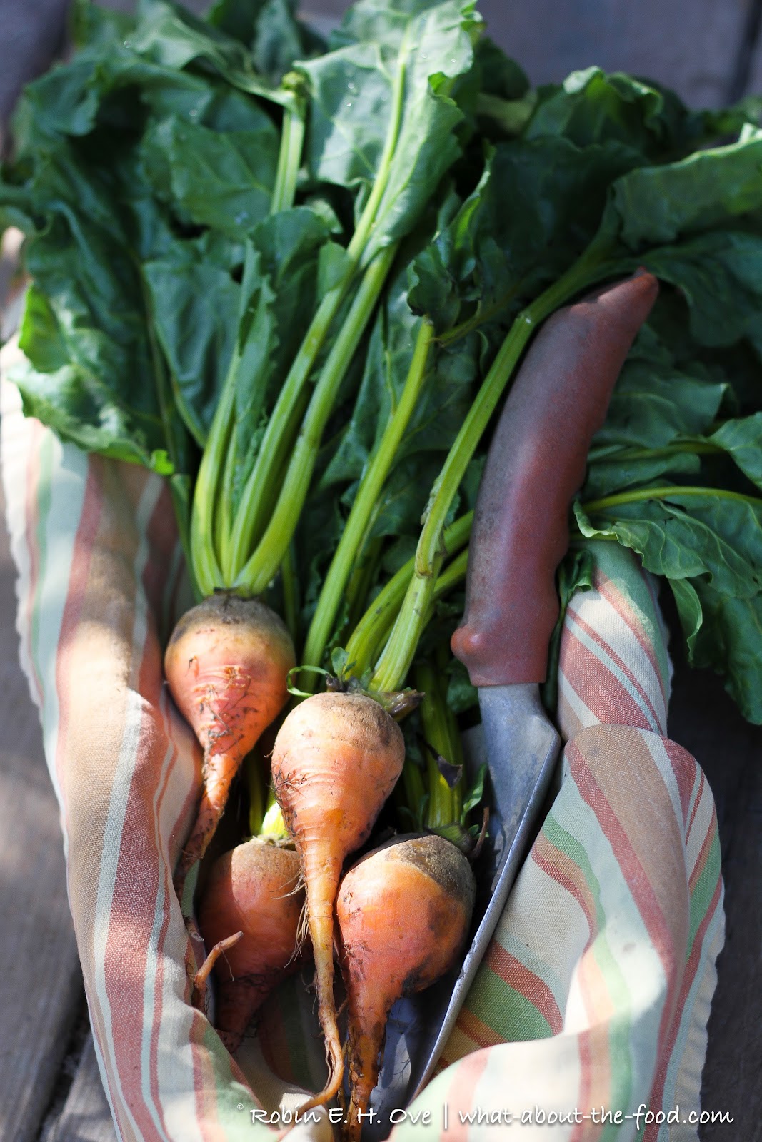 What about the food?: Israeli Couscous with Golden Beet Greens and Crisps