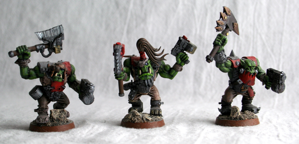 Warhammer In Progress: Ork Clans - Evil Sunz Nobz (Set of 3)